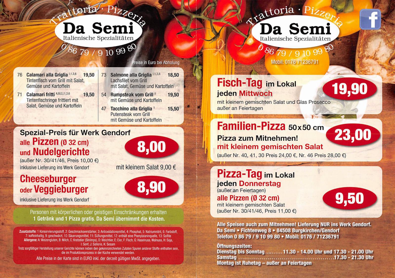 Speisekarten anzeigen